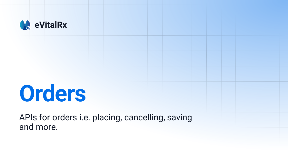 Orders | eVitalRx