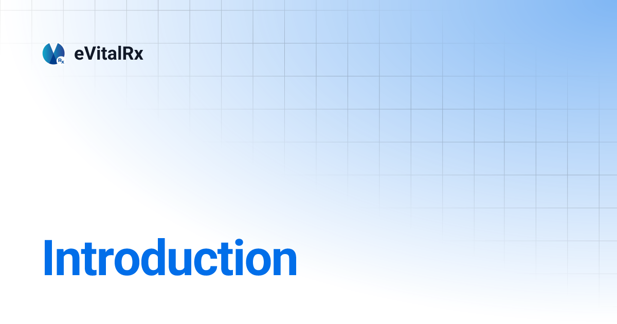 Introduction | eVitalRx