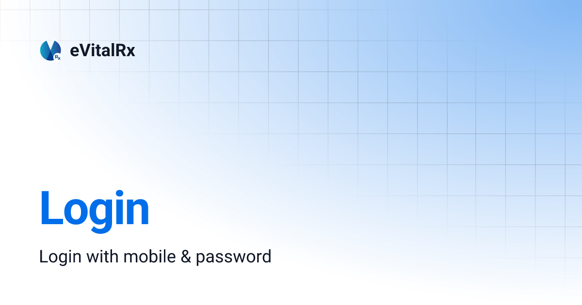Login | eVitalRx